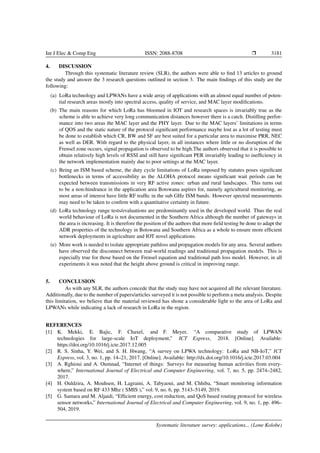 Systematic literature survey: applications of LoRa communication | PDF | Computer Networking ...