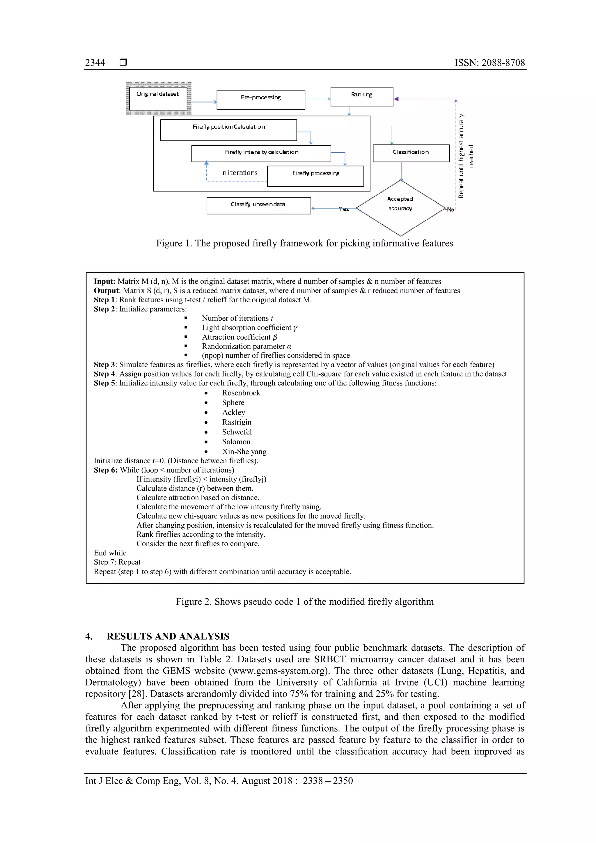Feature Selection Approach based on Firefly Algorithm and Chi-square | PDF
