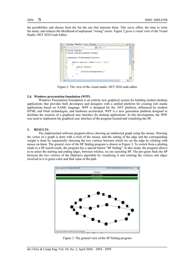 Finding the shortest path in a graph and its visualization using C# and ...