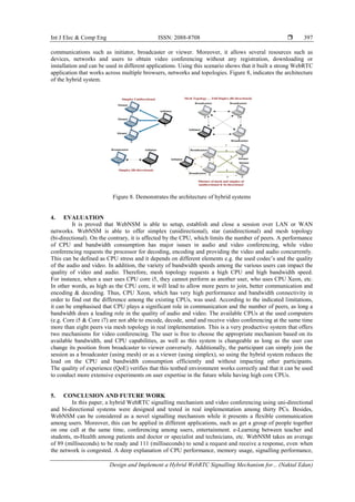 Design and Implement a Hybrid WebRTC Signalling Mechanism for Unidirectional & Bi-directional ...