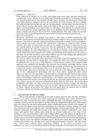 The Impact of Social Media Technologies on Adult Learning | PDF