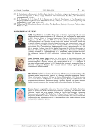 Performance Evaluation of Smart Home System using Internet of Things | PDF