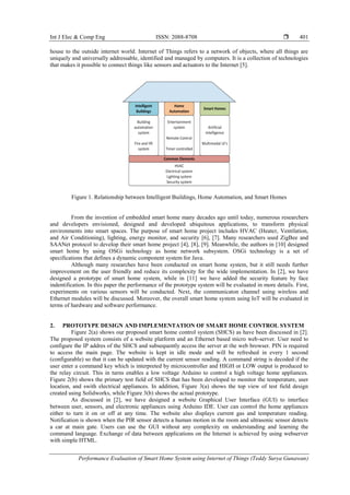 Performance Evaluation of Smart Home System using Internet of Things | PDF