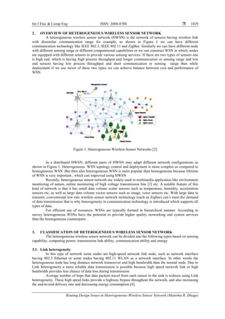 Routing Design Issues in Heterogeneous Wireless Sensor Network | PDF