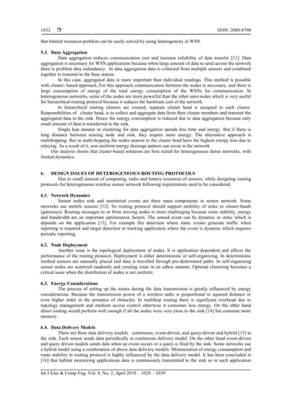 Routing Design Issues in Heterogeneous Wireless Sensor Network | PDF