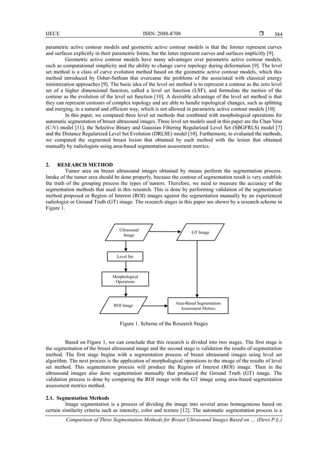 Comparison Of Three Segmentation Methods For Breast Ultrasound Images Based On Level Set And