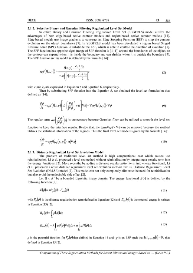 Comparison of Three Segmentation Methods for Breast Ultrasound Images Based on Level Set and ...