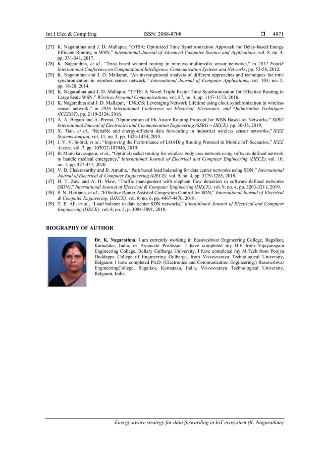 Energy-aware strategy for data forwarding in IoT ecosystem | PDF