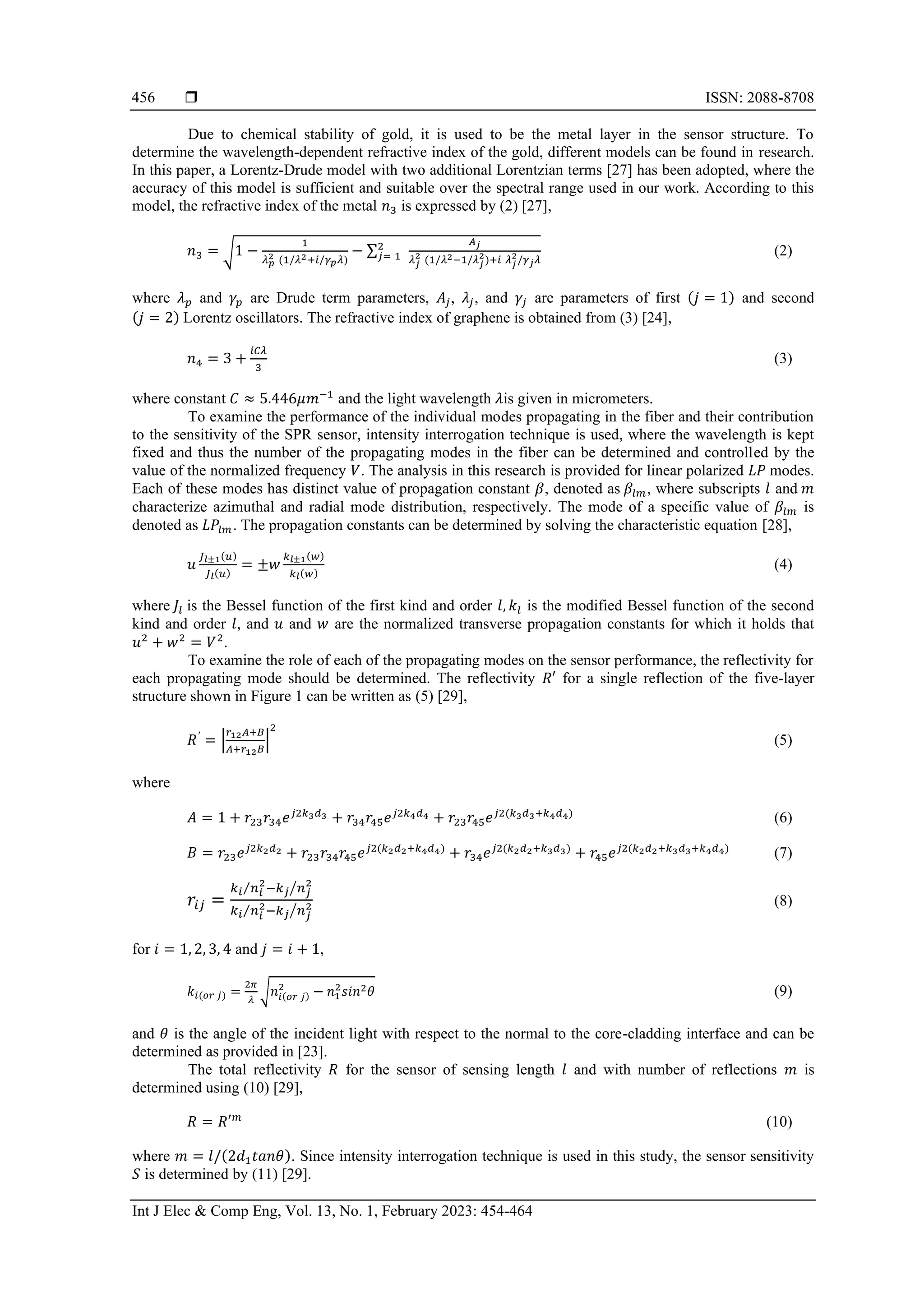 Few-mode optical fiber surface plasmon resonance sensor with controllable range of measured ...