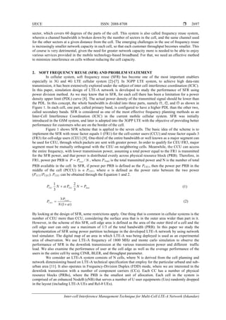 Inter-cell Interference Management Technique for Multi-Cell LTE-A Network | PDF