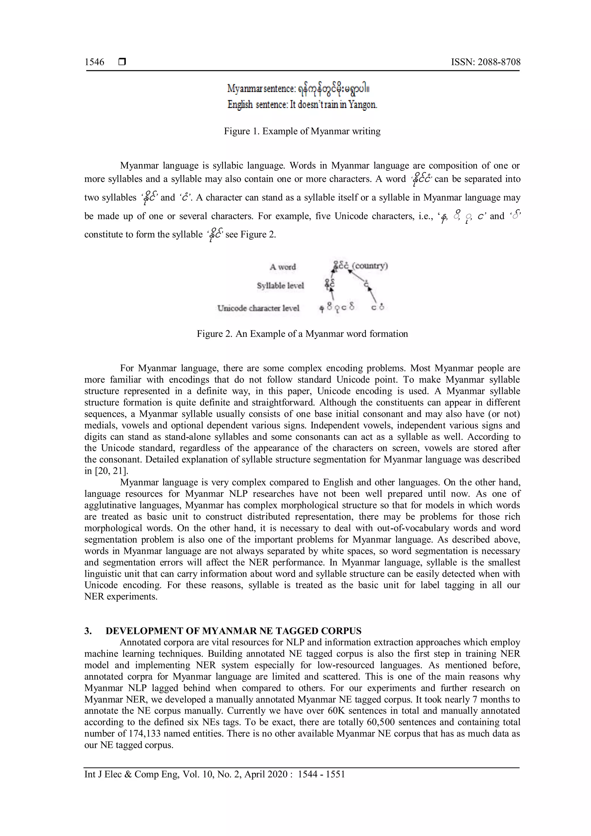 Myanmar named entity corpus and its use in syllable-based neural named entity recognition | PDF ...