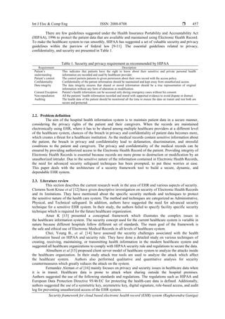 Security framework for cloud based Electronic Health Record (EHR ...