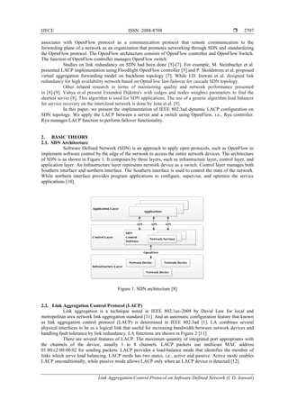 Link Aggregation Control Protocol on Software Defined Network | PDF