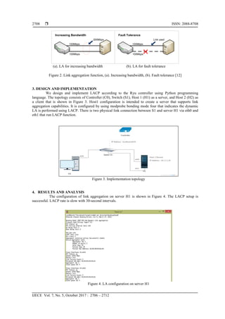 Link Aggregation Control Protocol on Software Defined Network | PDF