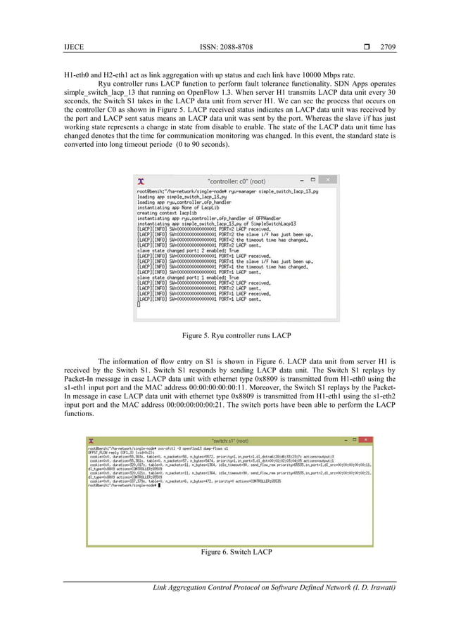 Link Aggregation Control Protocol on Software Defined Network | PDF