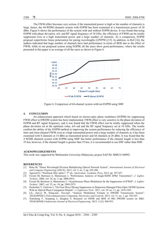 Reduction of Four-Wave Mixing in DWDM System using Electro-Optic Phase Modulator | PDF