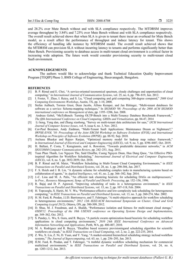 An efficient resource sharing technique for multi-tenant databases | PDF