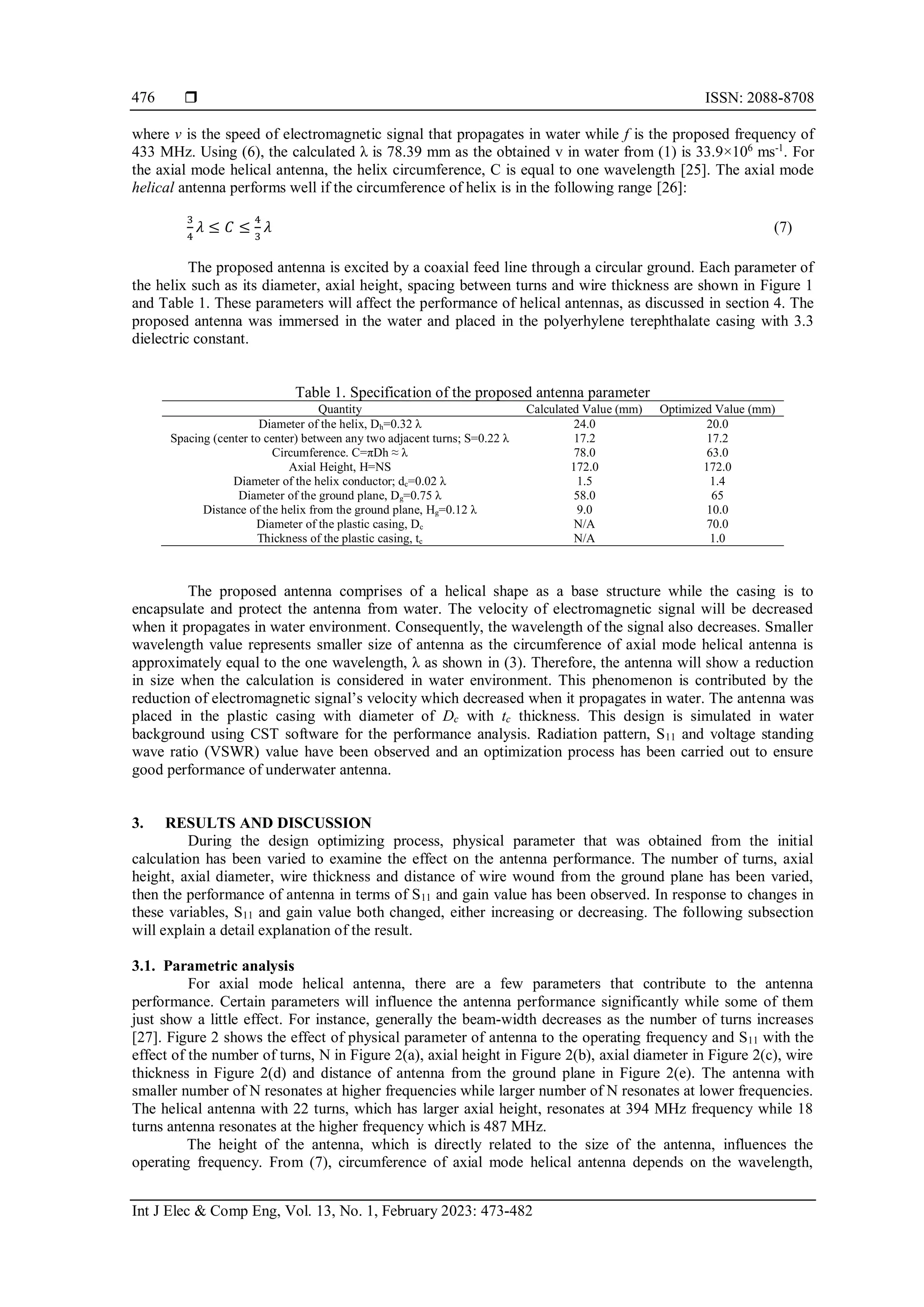 Design of an axial mode helical antenna with buffer layer for ...