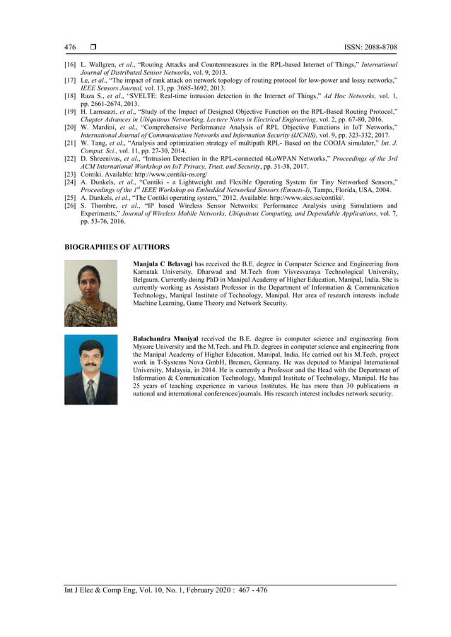 Multiple Intrusion Detection In Rpl Based Networks Pdf