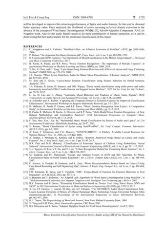 Music Emotion Classification based on Lyrics-Audio using Corpus based Emotion | PDF