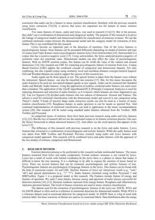Music Emotion Classification based on Lyrics-Audio using Corpus based Emotion | PDF