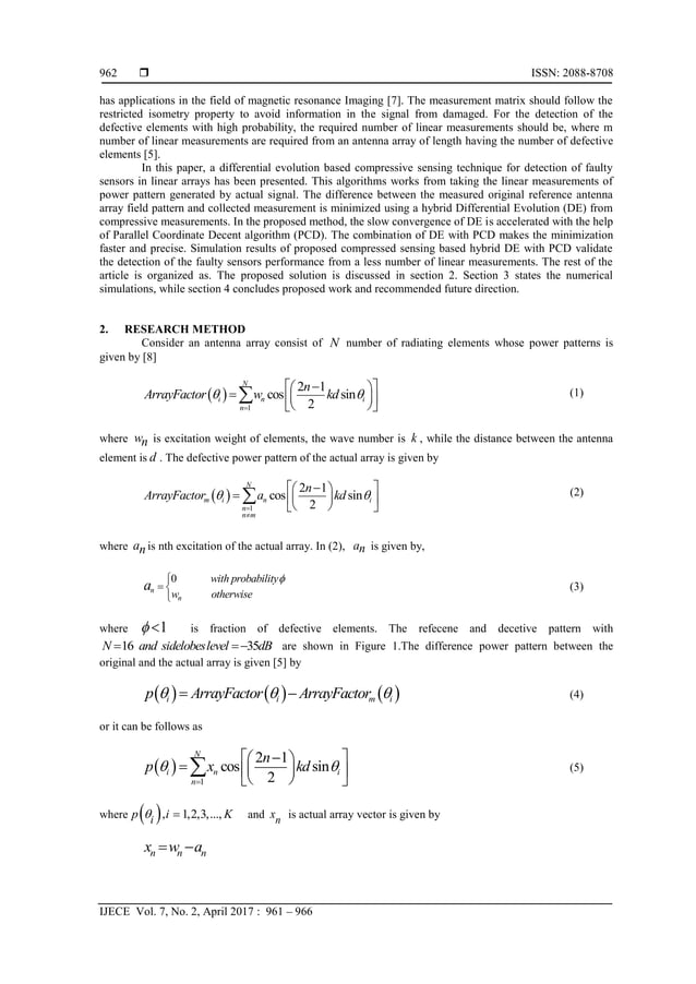 Diagnosis of Faulty Sensors in Antenna Array using Hybrid Differential Evolution based ...