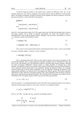 Diagnosis of Faulty Sensors in Antenna Array using Hybrid Differential Evolution based ...