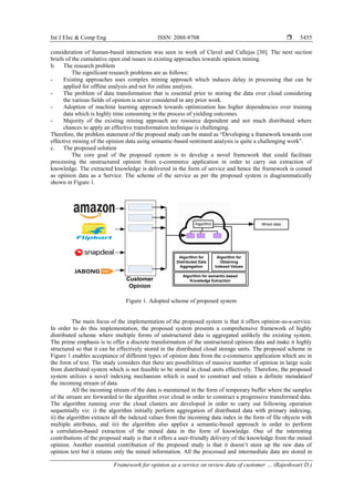 Framework for opinion as a service on review data of customer using semantics based analytics | PDF