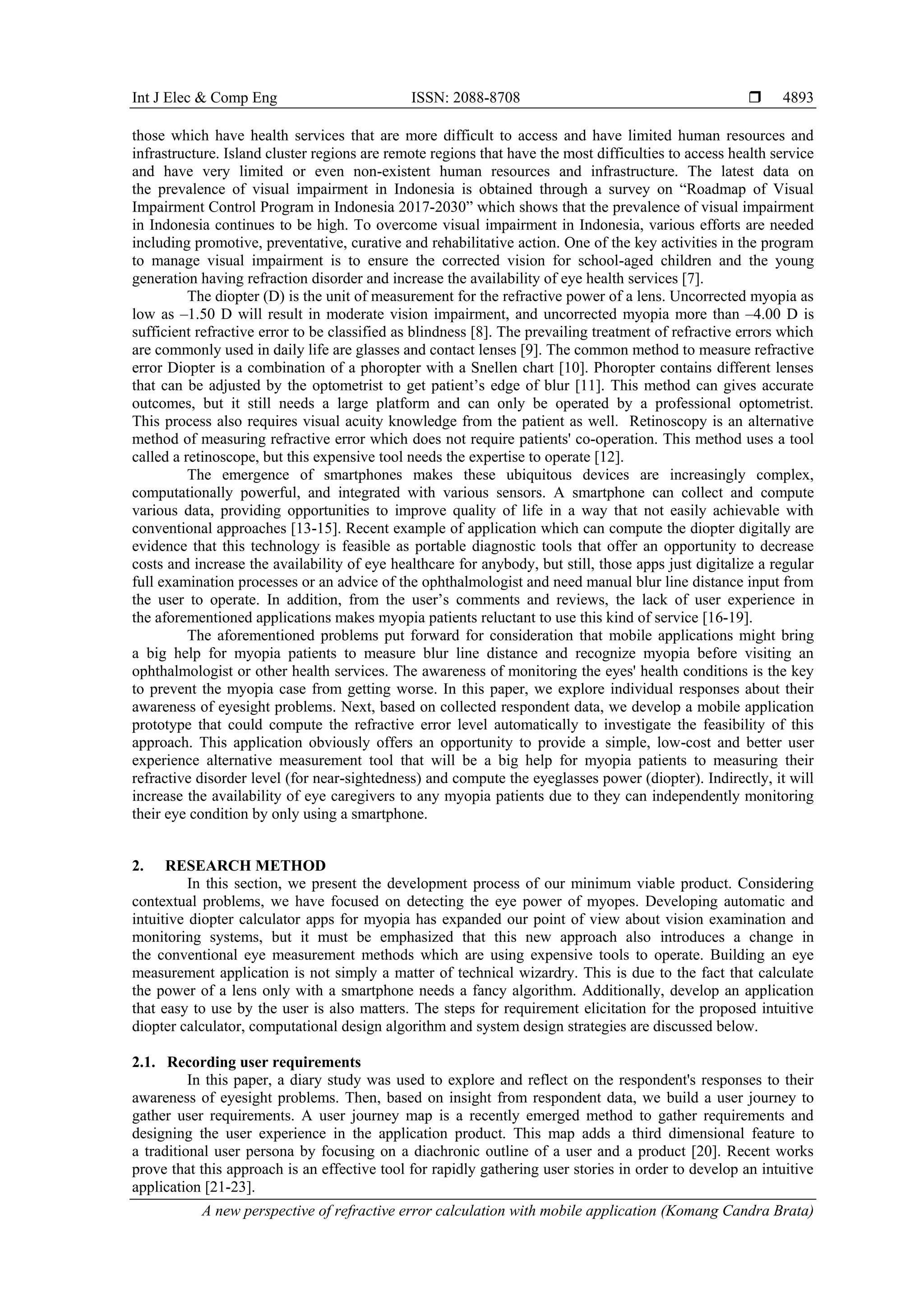 A new perspective of refractive error calculation with mobile application | PDF | Eye and Vision ...