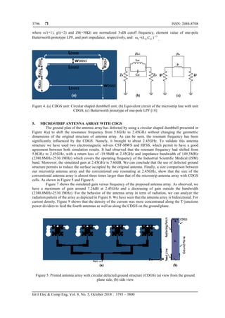 A Miniature Microstrip Antenna Array using Circular Shaped Dumbbell for ISM Band Applications | PDF