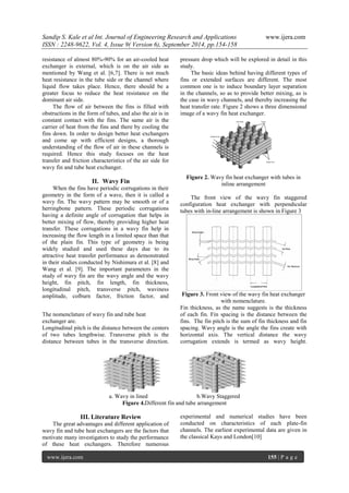 Performance Evaluation of Plate-Fin-And Tube Heat Exchanger with Wavy ...