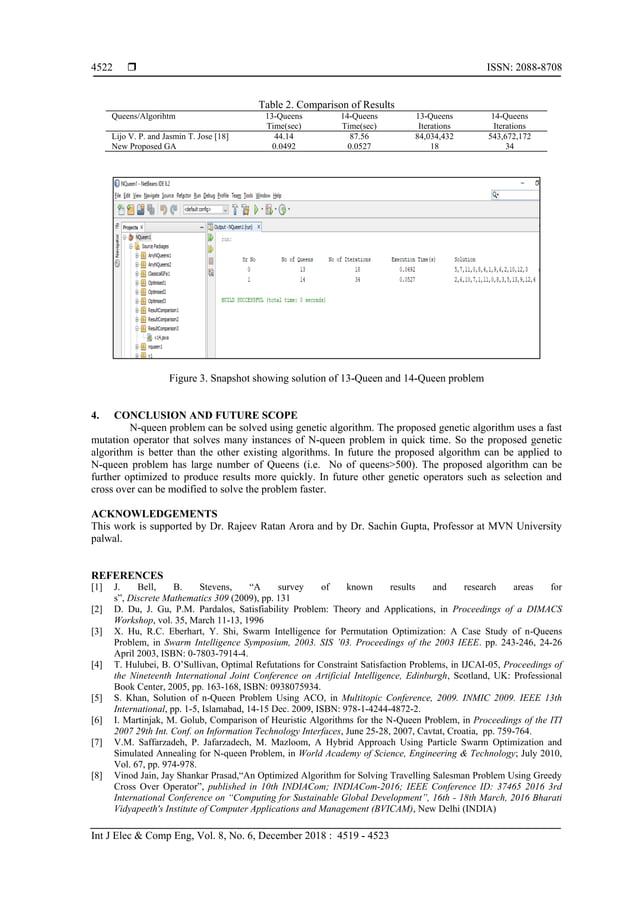 Solving N Queen Problem Using Genetic Algorithm By Advance Mutation Operator Pdf