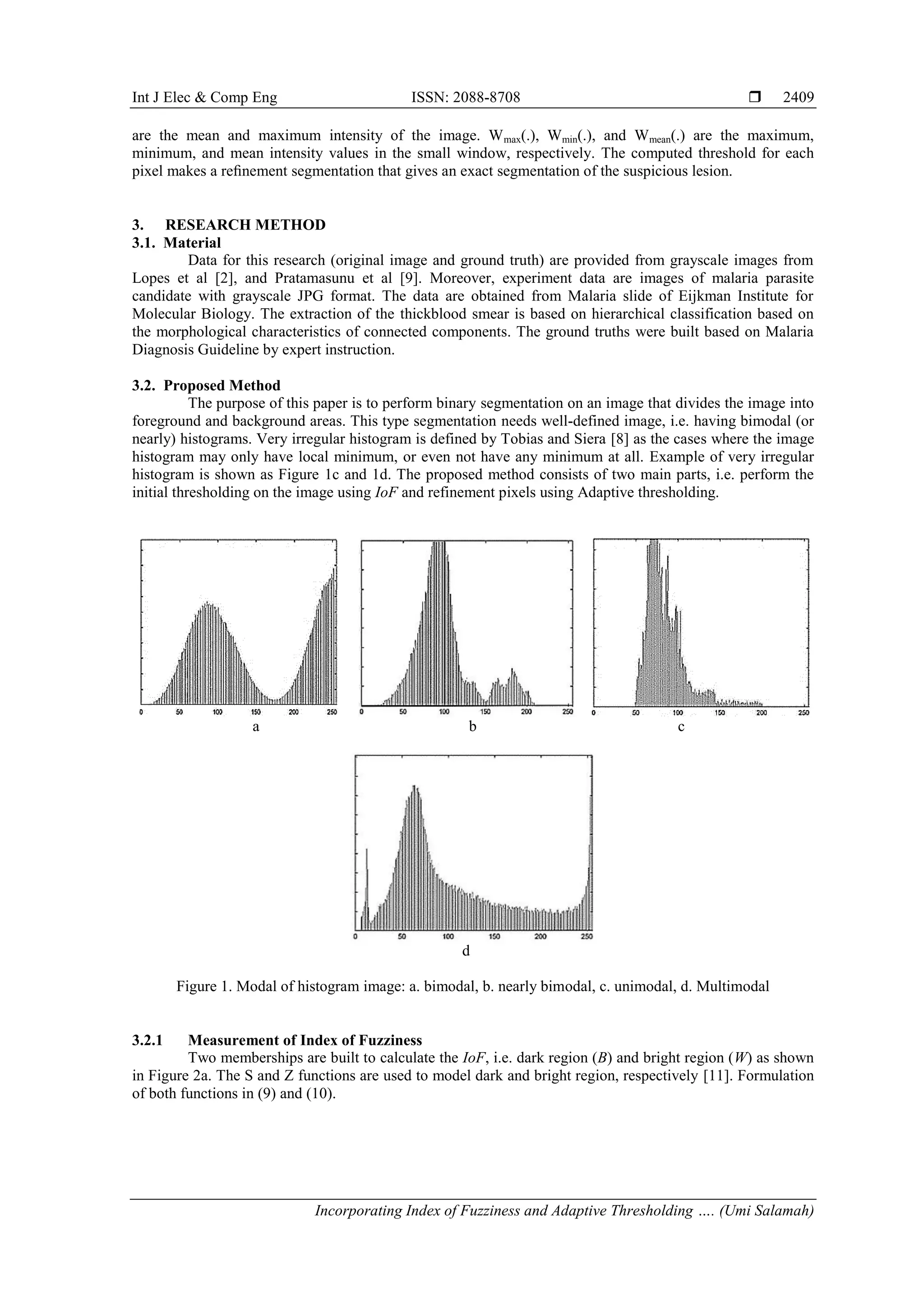 Incorporating Index of Fuzziness and Adaptive Thresholding for Image Segmentation | PDF