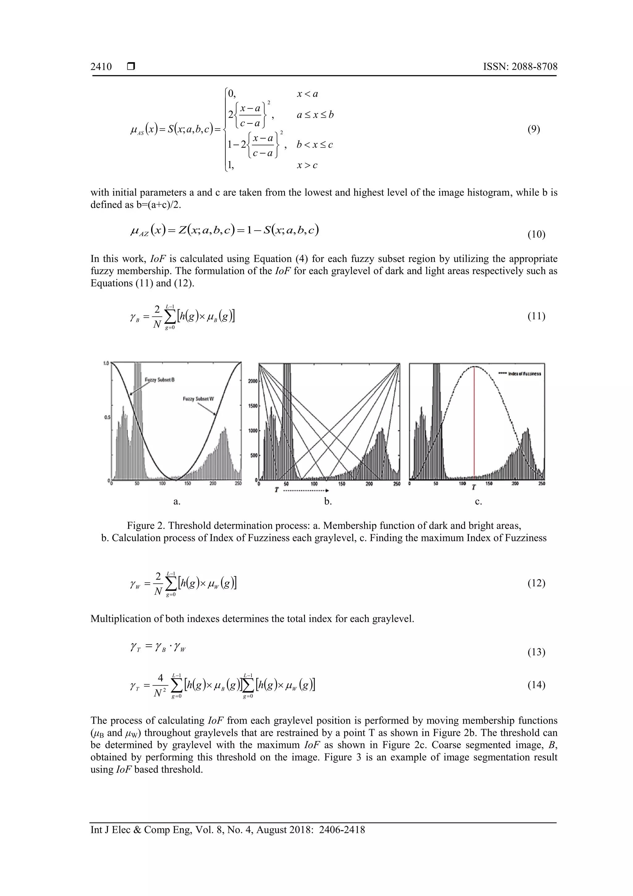 Incorporating Index of Fuzziness and Adaptive Thresholding for Image Segmentation | PDF