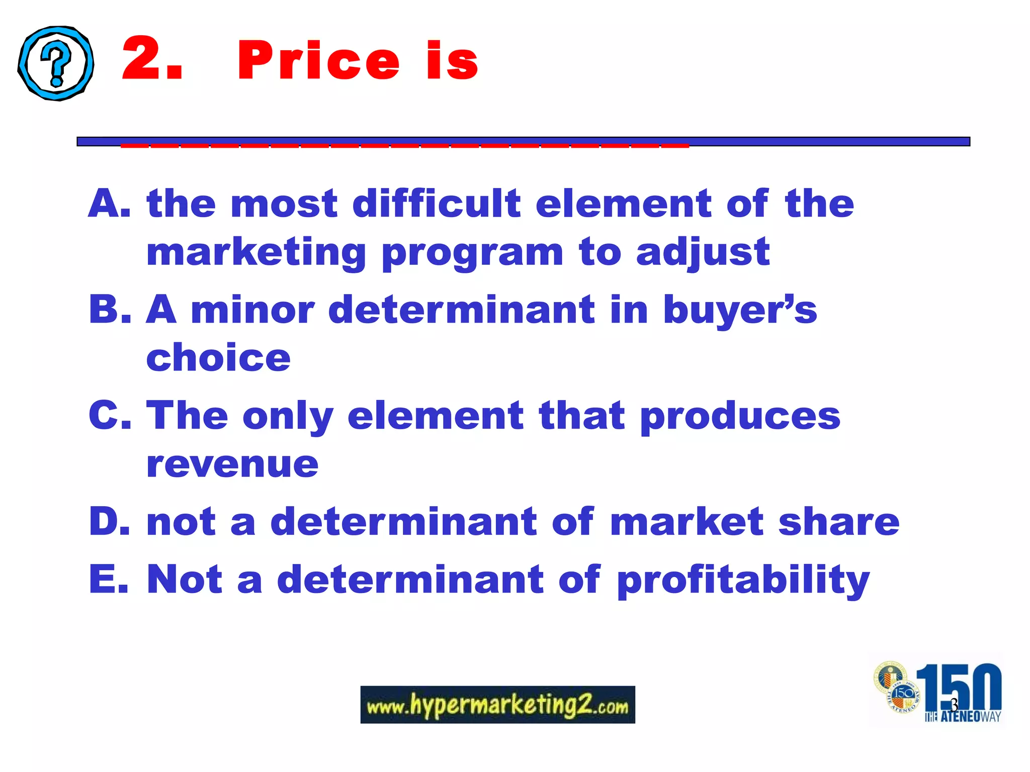 V49 ch 14 pricing strat questions geraldine gardiner (1) | PPT