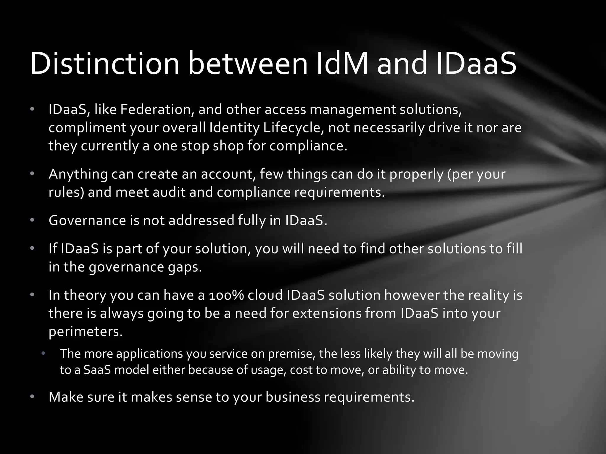 IdM vs. IDaaS | PPTX