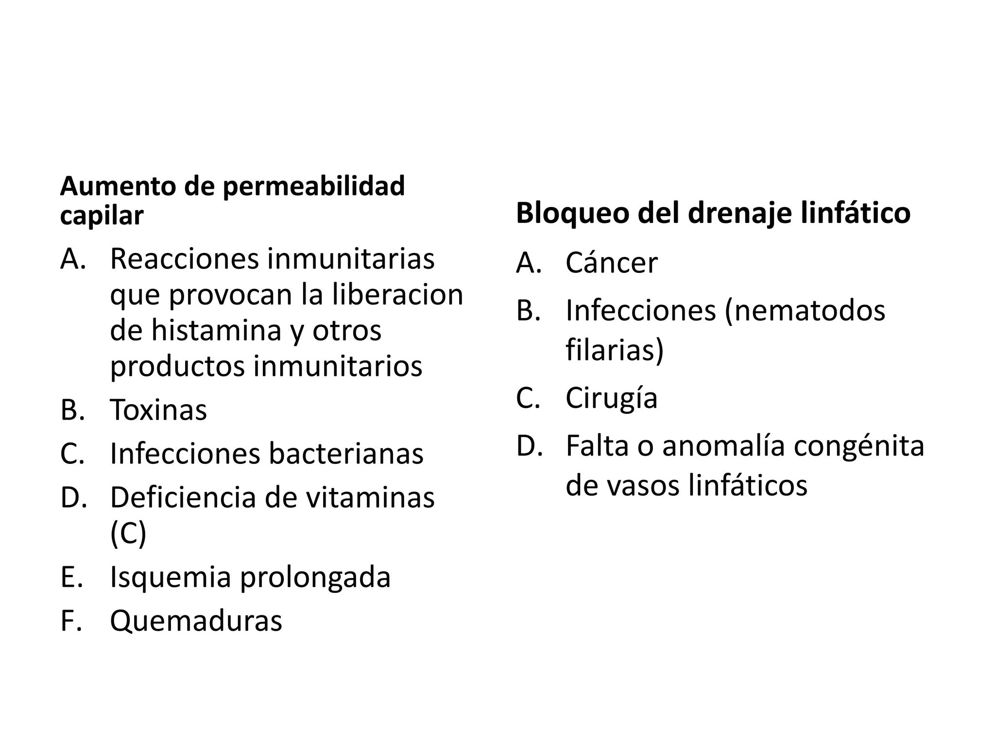 V4 b signos y síntomas, fisiopatología de los diferentes tipos de edema ...
