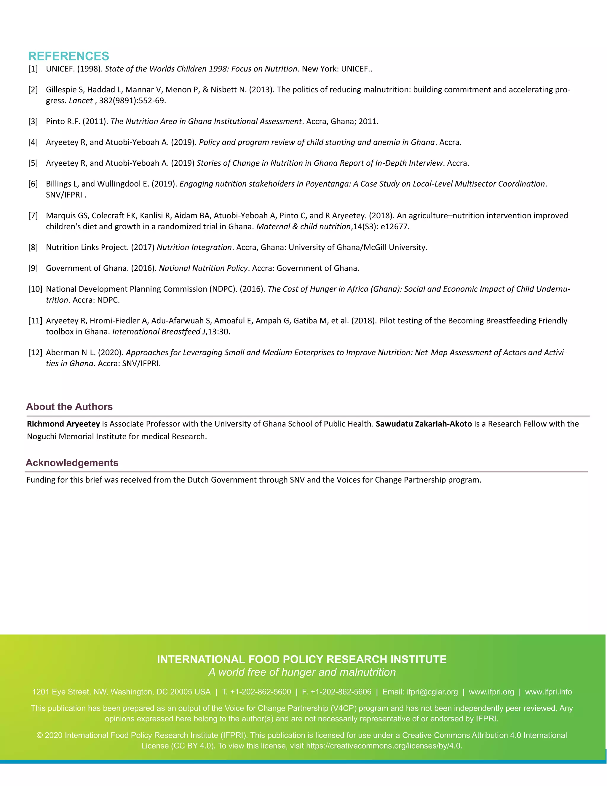 Coordinating nutrition partners and programs in Ghana | PDF