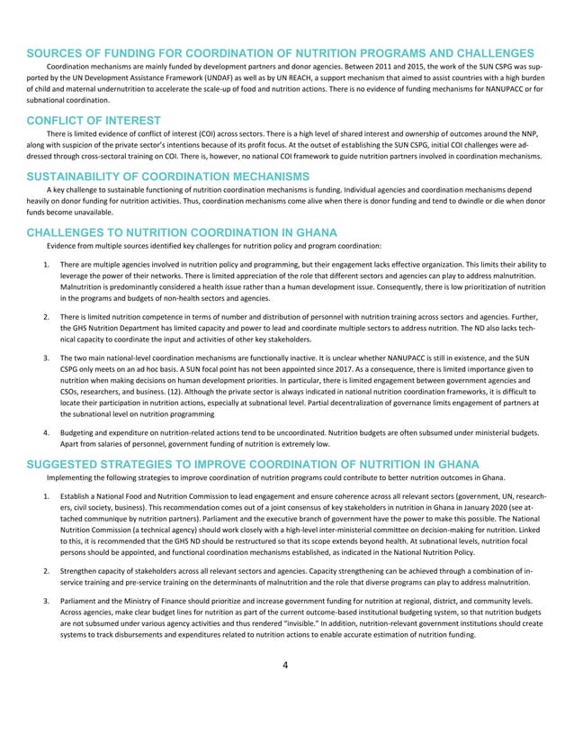 Coordinating nutrition partners and programs in Ghana | PDF