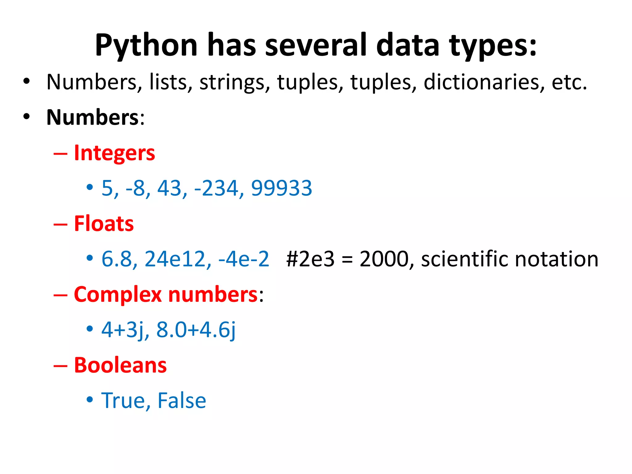 Python language data types | PPT