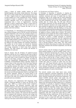 Clustering and Classification in Support of Climatology to mine Weather Data – A Review | PDF