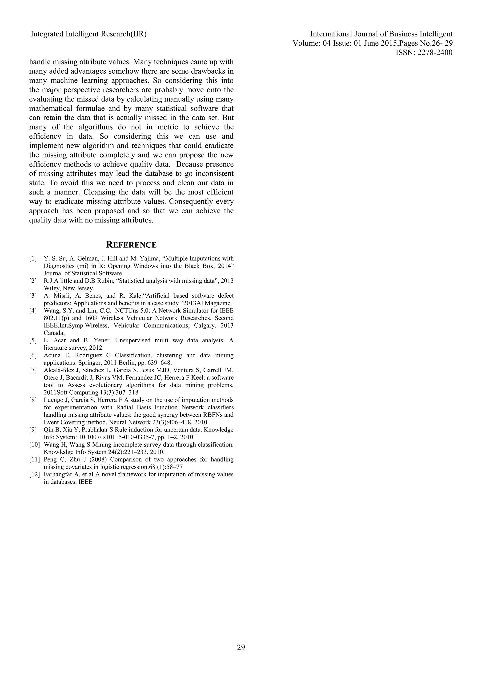 Machine Learning Approaches and its Challenges | DOCX