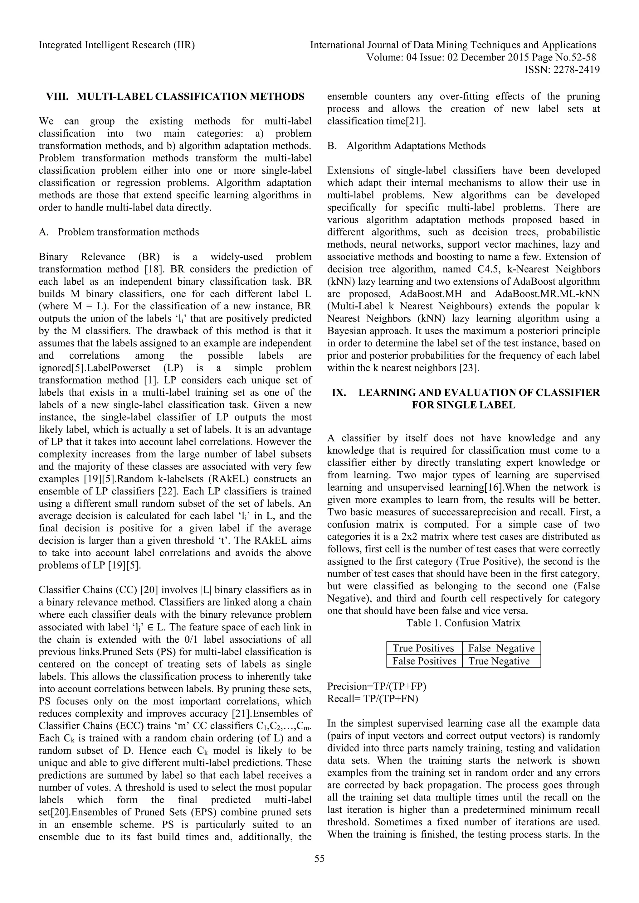 Text Categorizationof Multi-Label Documents For Text Mining | DOCX