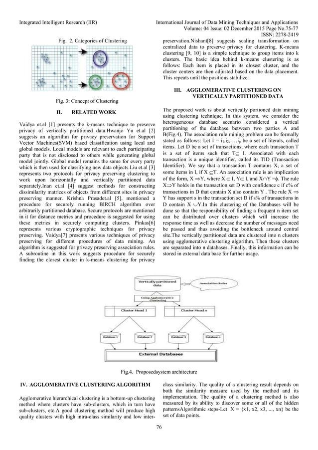 Agglomerative Clustering Onvertically Partitioned Data Distributed Database Mining Pdf