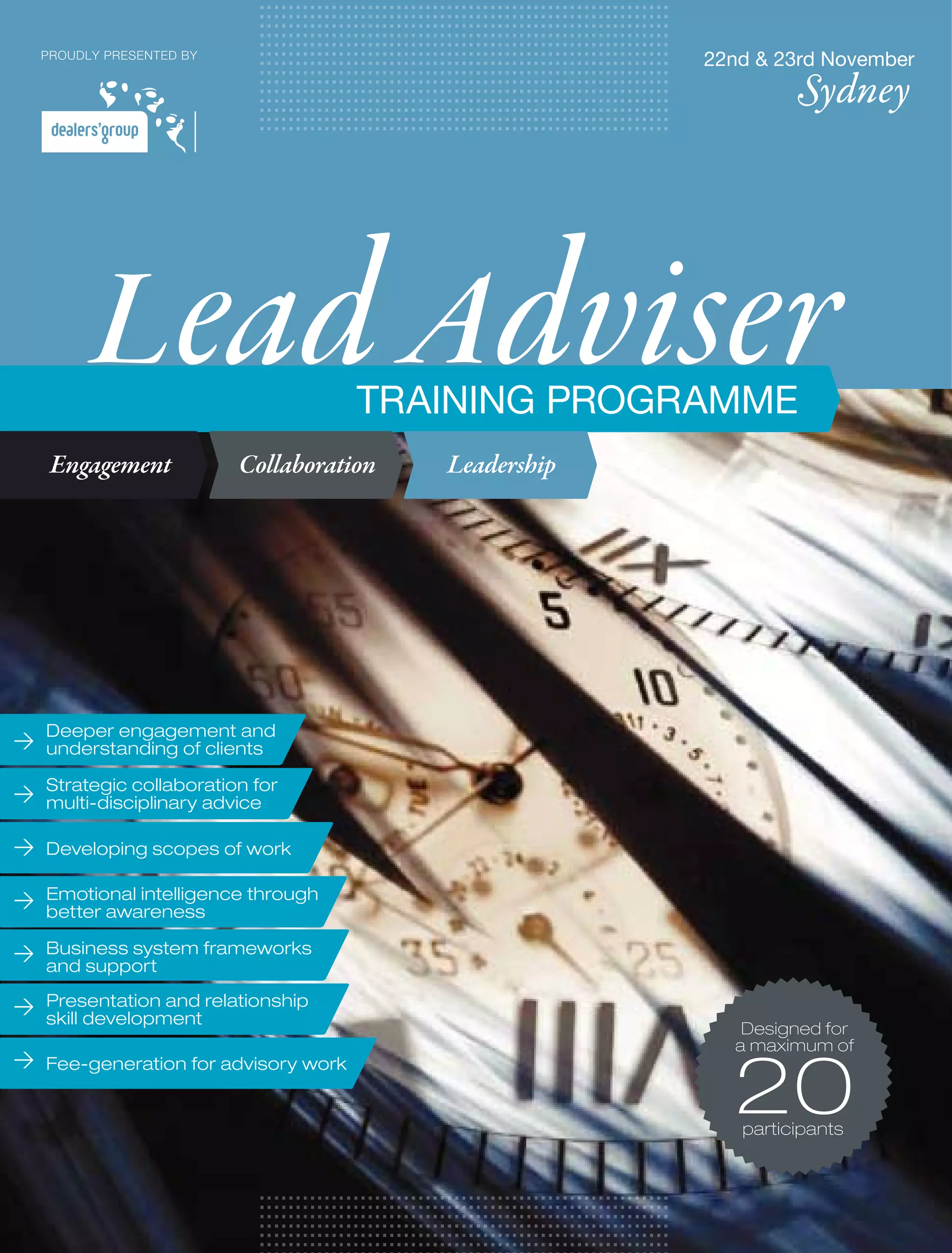 Lead Adviser Training Programme | PDF