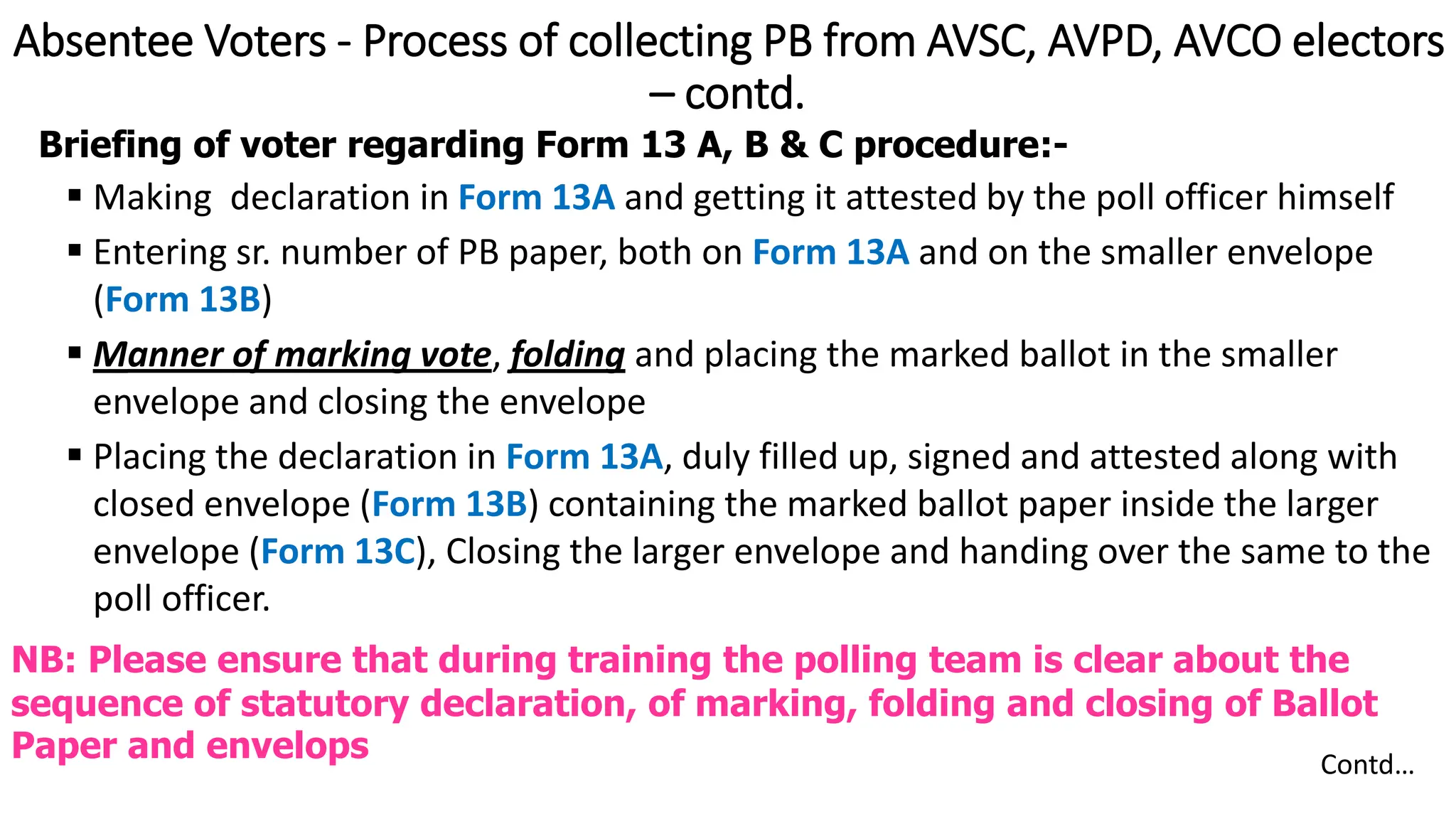 Postal Ballot procedure for employees to utilise | PPTX