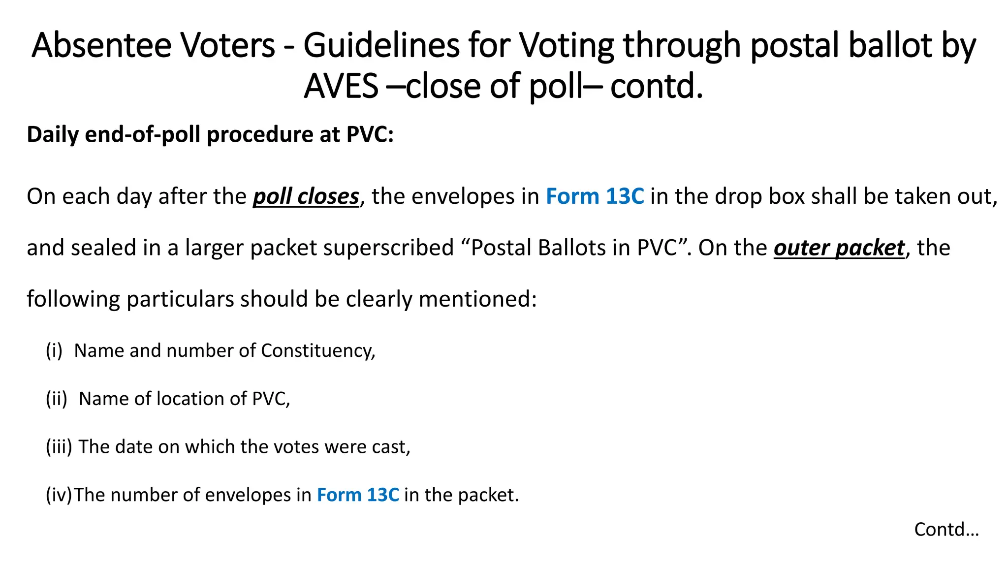 Postal Ballot procedure for employees to utilise | PPTX