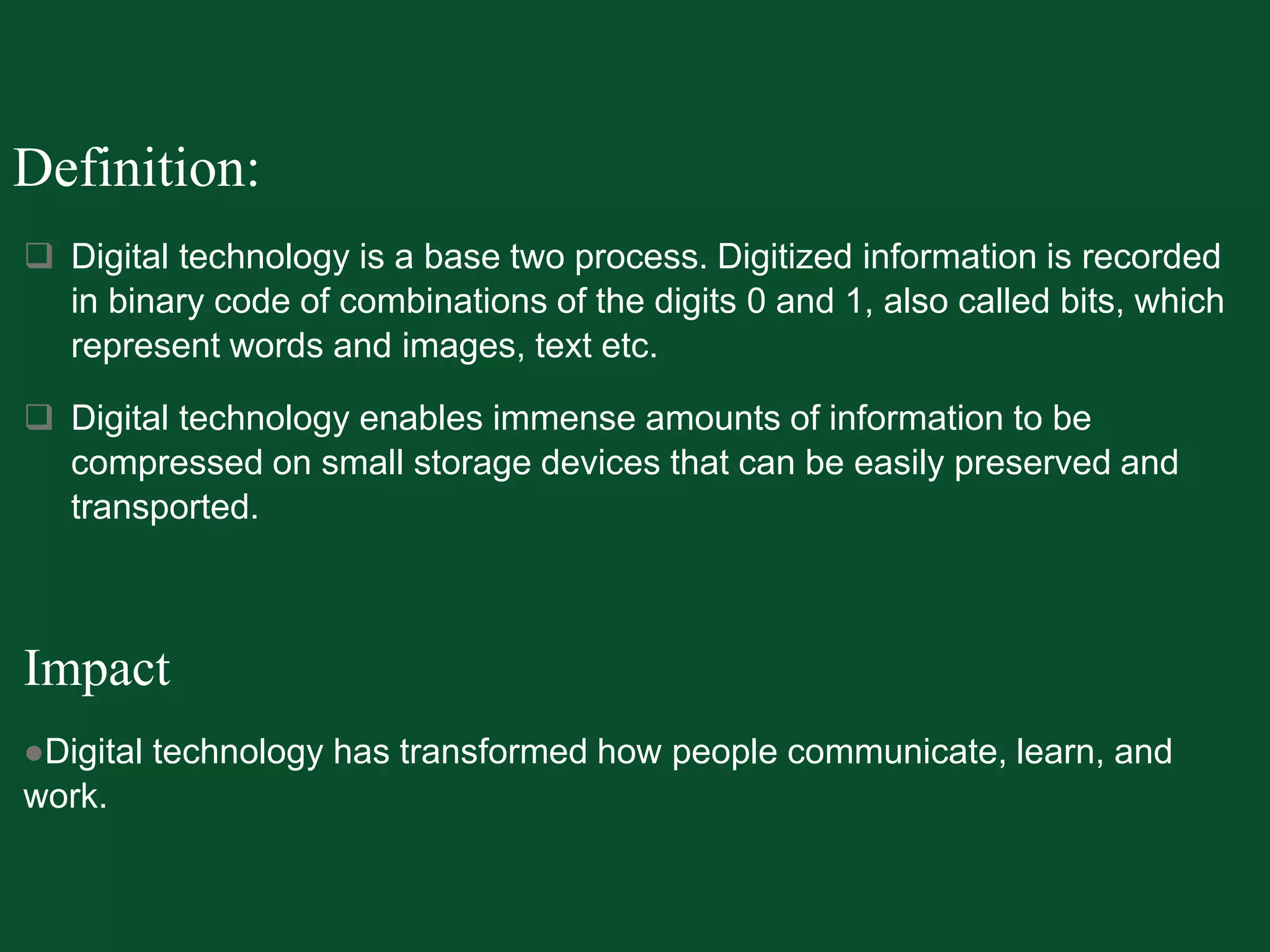 DIGITAL TECHNOLOGY | PPT