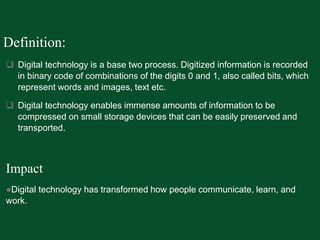 DIGITAL TECHNOLOGY | PPT