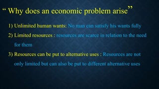 central problems of an economics (economics problem) | PPTX